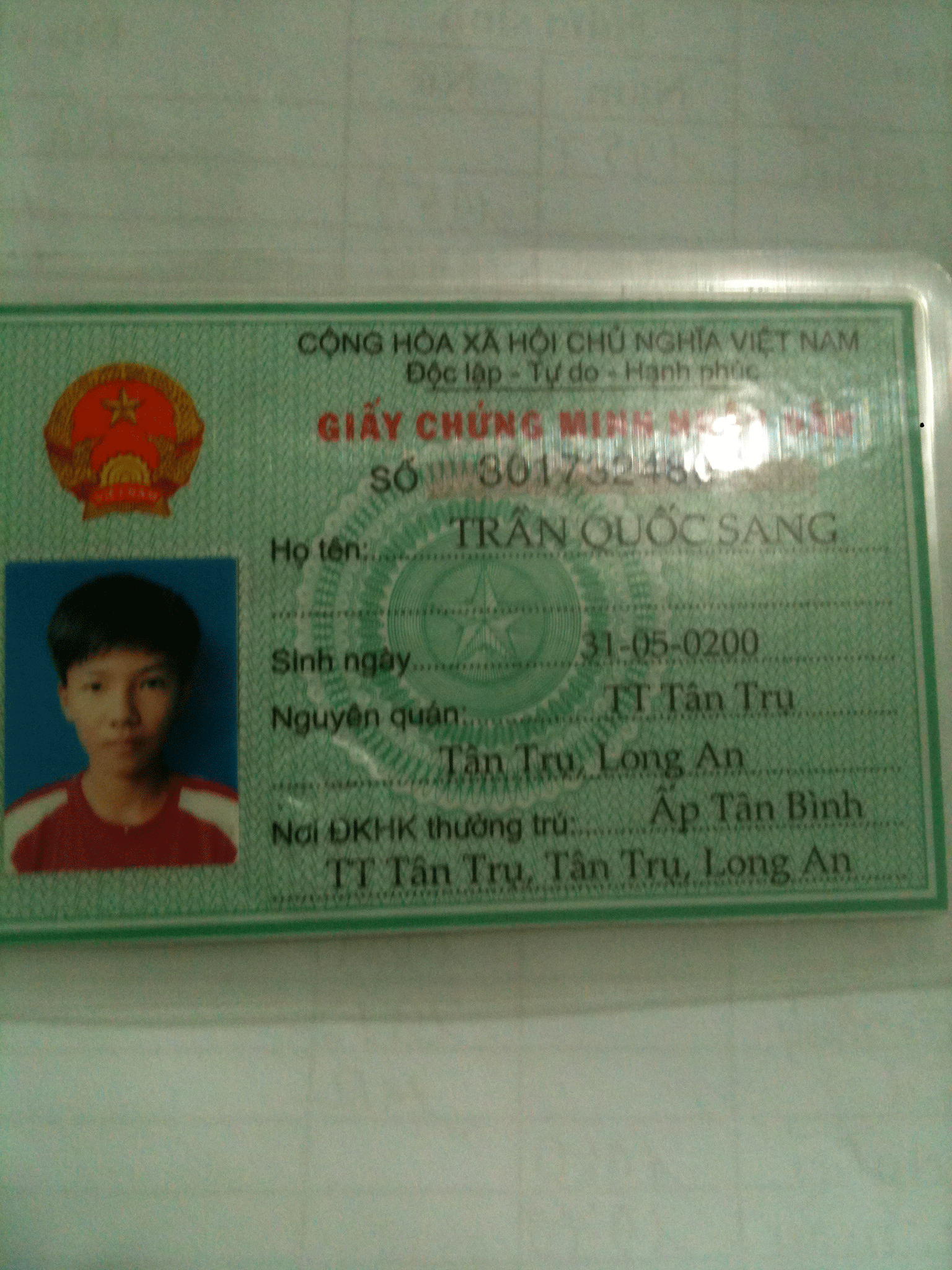 Long An: Cấp chứng minh nhân dân cho người...1.815 tuổi