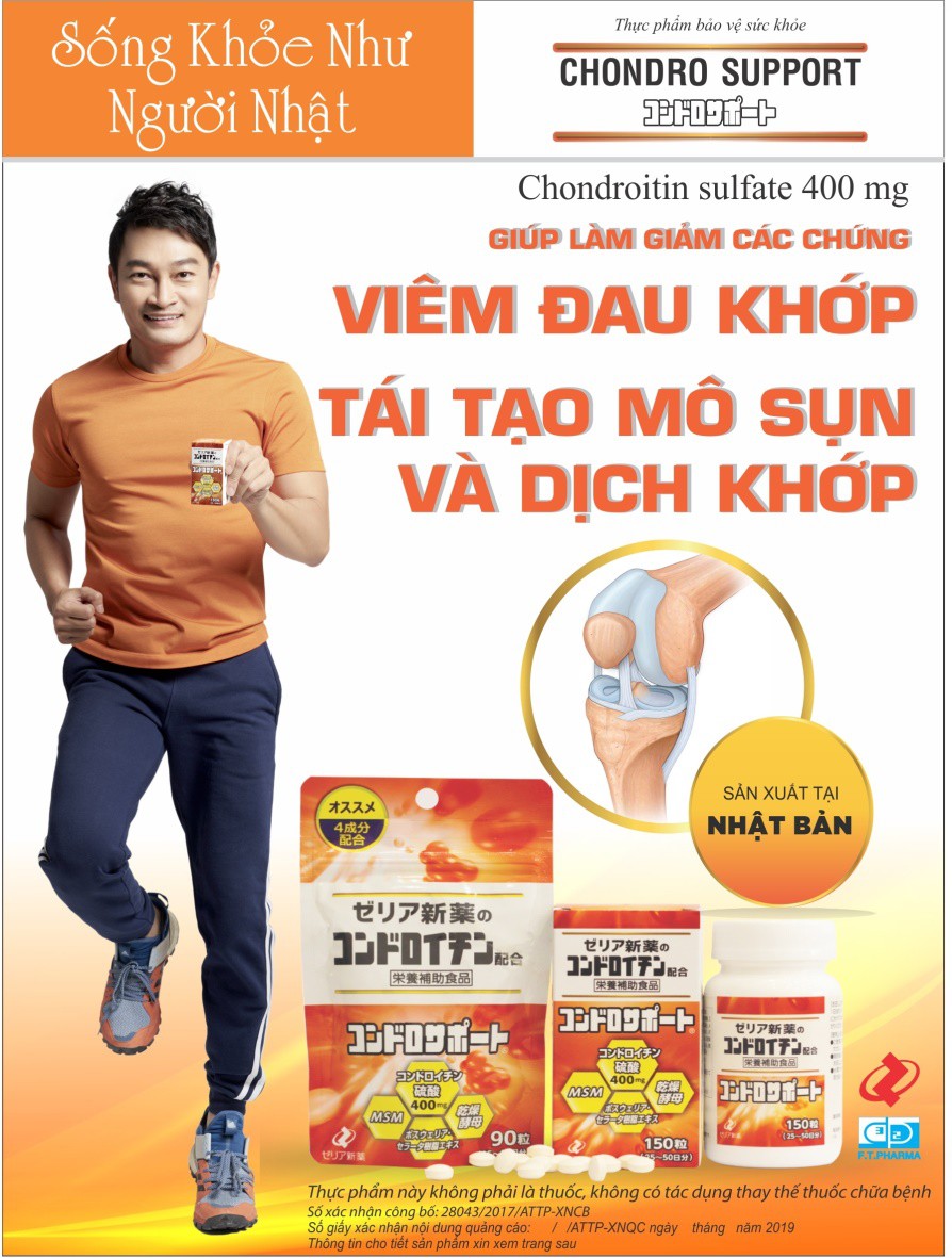 Chondro support - Sản phẩm hỗ trợ sụn khớp của người Nhật