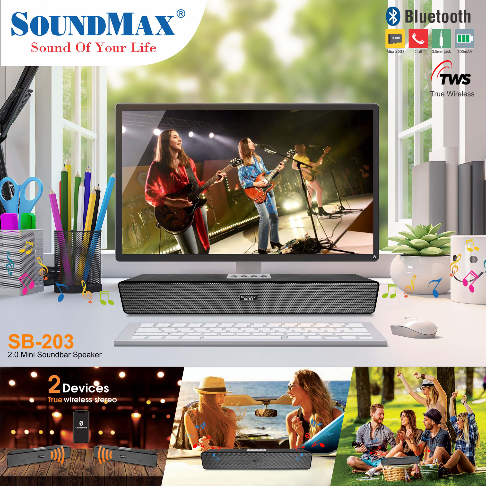 SoundMax SB-203 phù hợp với mọi không gian