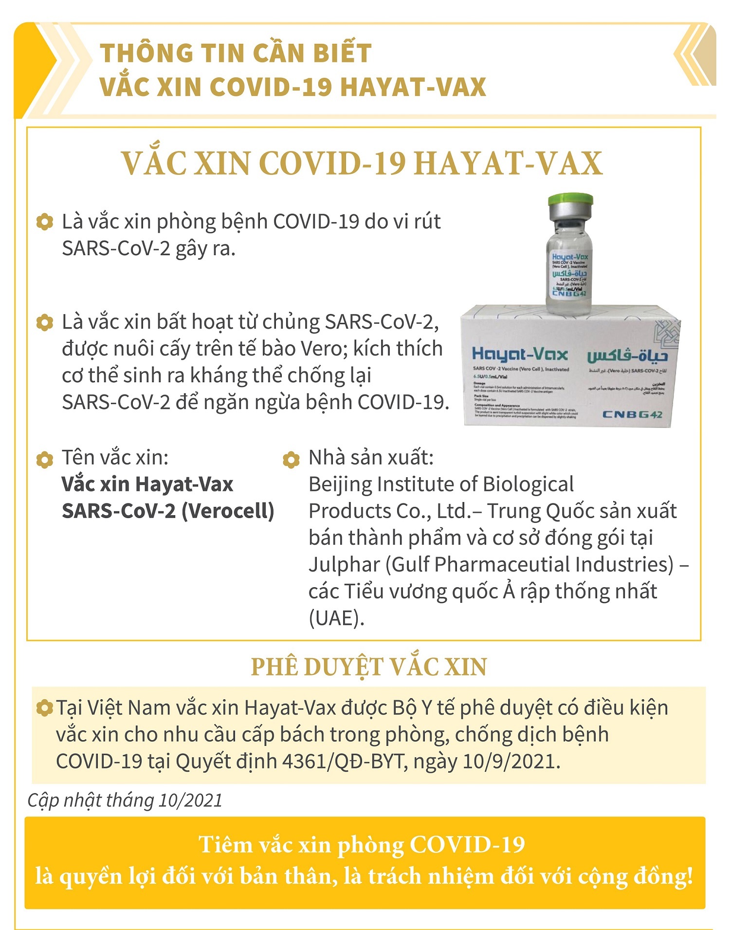 Có thể sử dụng vắc-xin Hayat-Vax để tiêm mũi 2 cho người đã tiêm Sinopharm