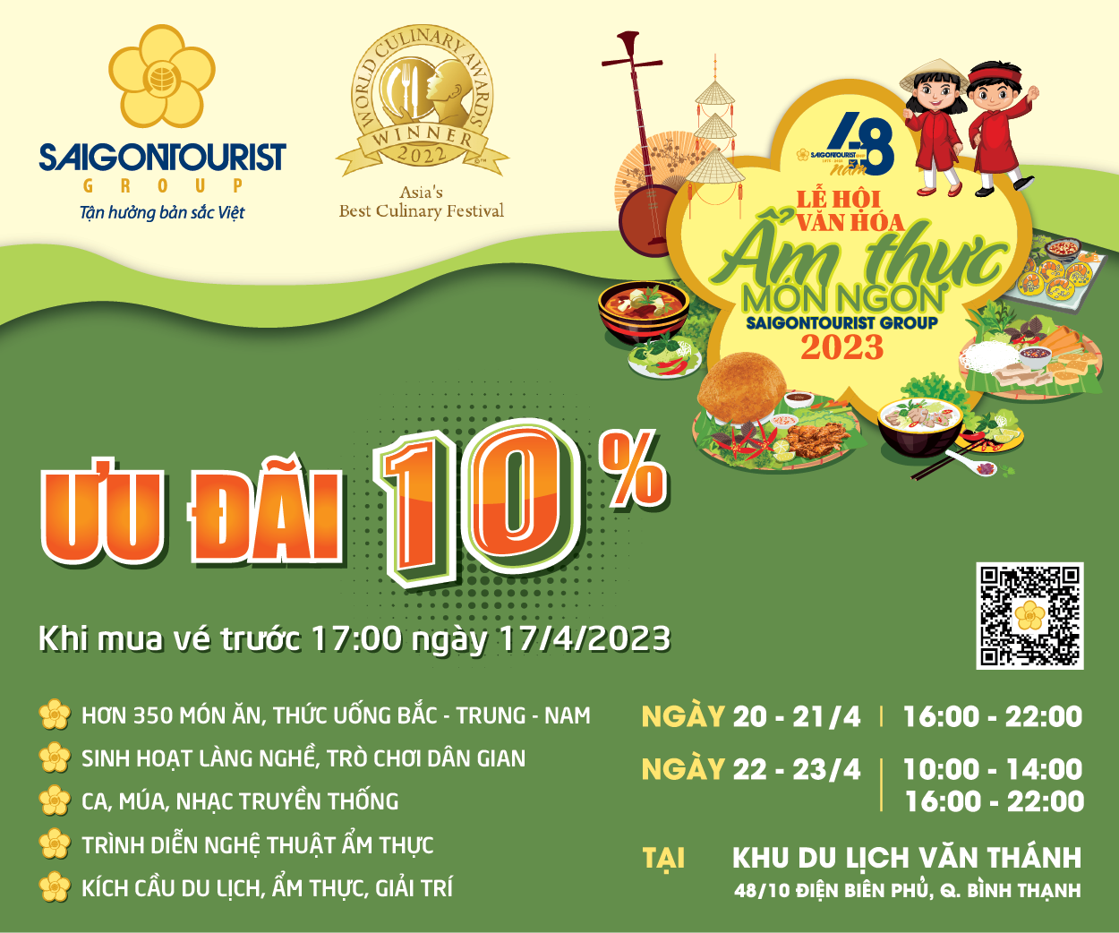 Chính thức mở bán vé ưu đãi Lễ hội Ẩm thực, Món ngon Saigontourist ...