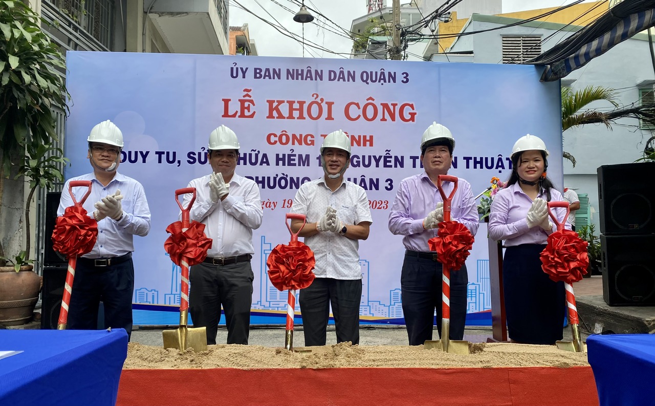 TP HCM: Quận 3 khởi công đồng loạt 7 công trình duy tu, sửa chữa hẻm