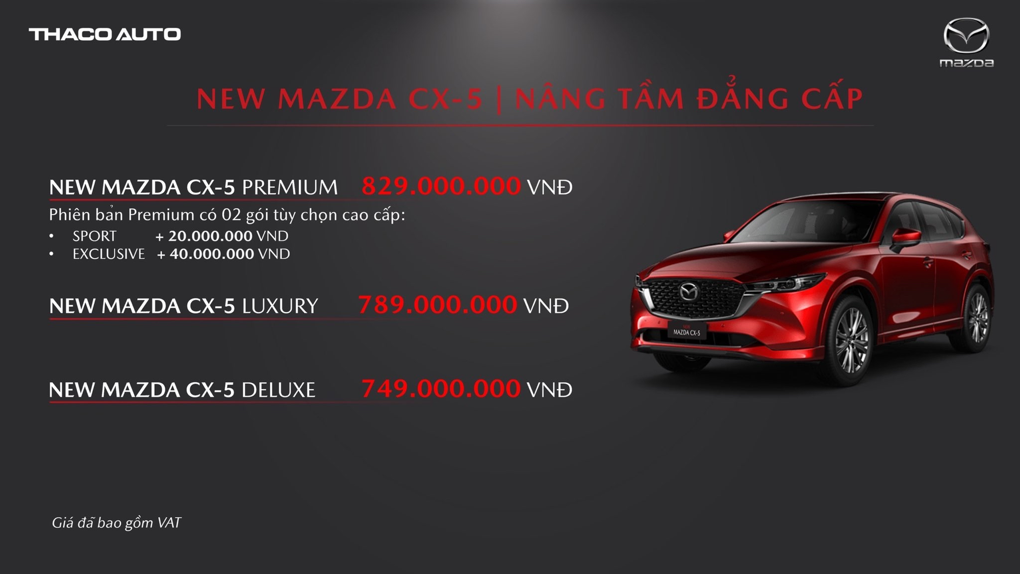 THACO giới thiệu mẫu xe New Mazda CX-5 với giá 749 - 829 triệu đồng