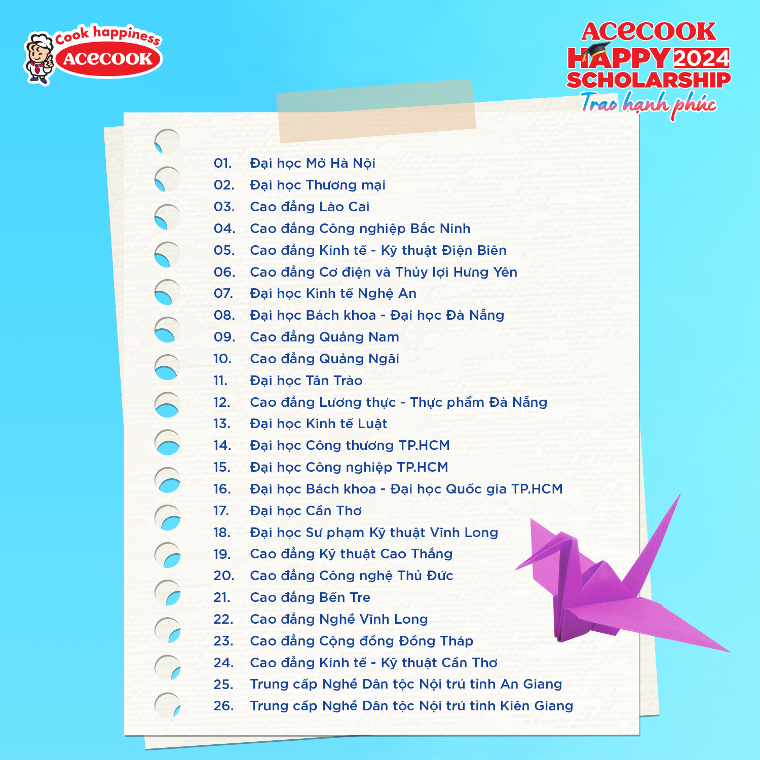 Acecook Việt Nam “trao hạnh phúc” với chương trình học bổng 2024 dành ...