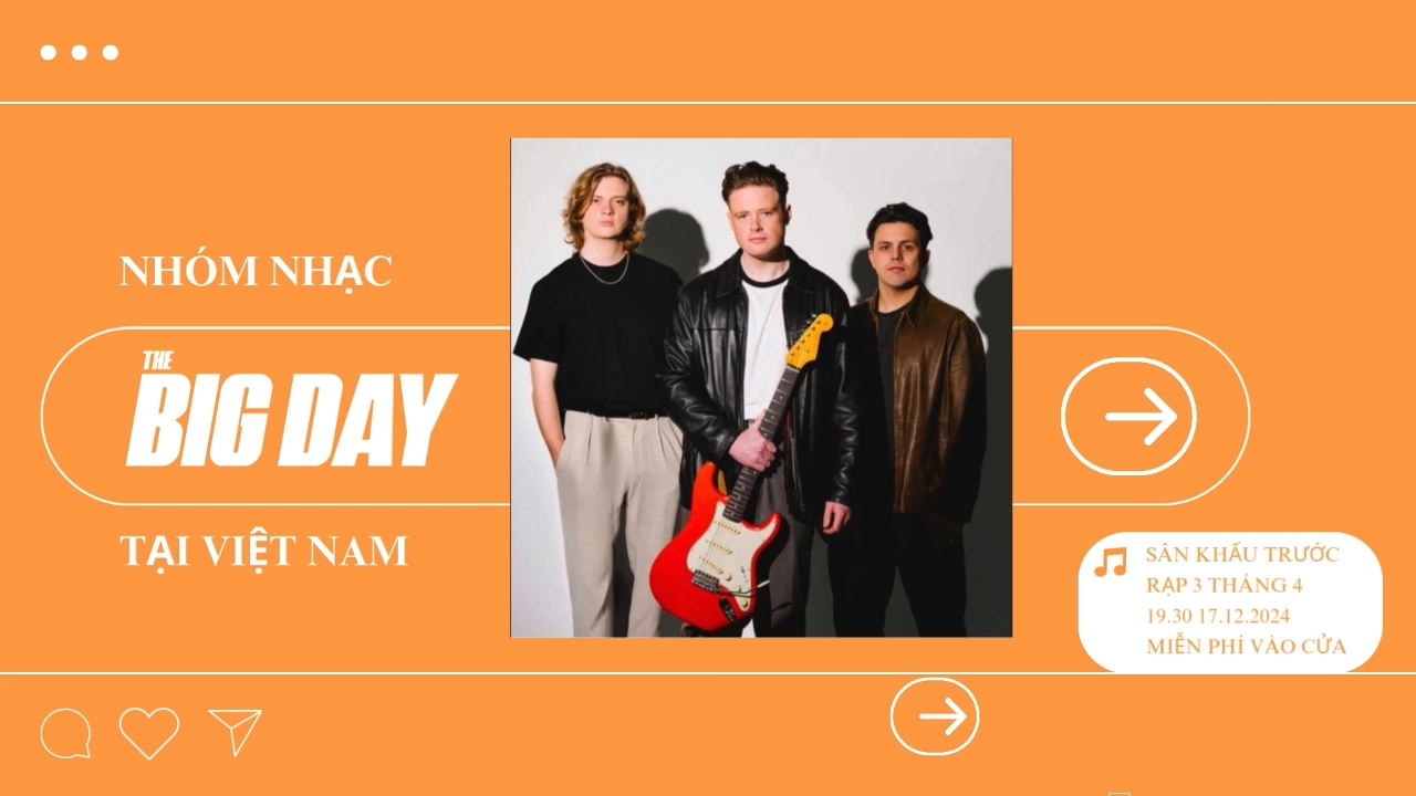 Nhóm nhạc đình đám The Big Day biểu diễn miễn phí ở Đà Lạt