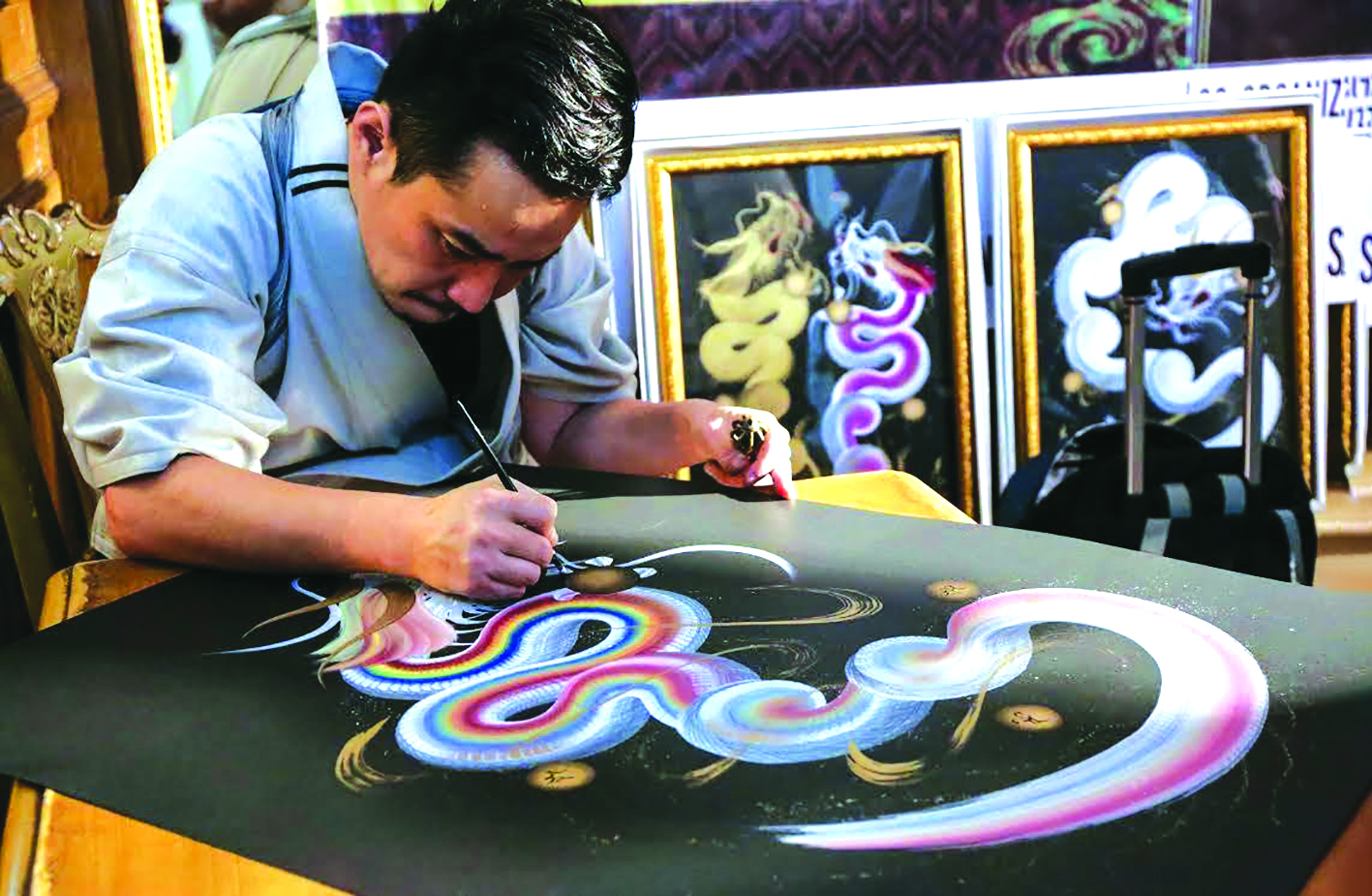 Đặc sắc tranh rồng 1 nét