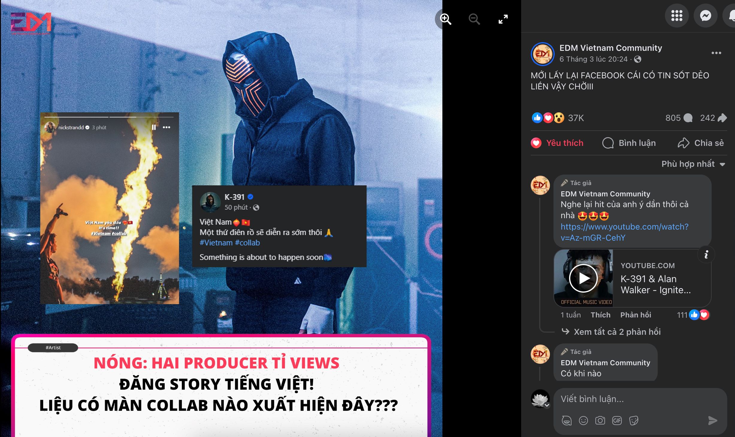 Lộ diện nghệ sĩ Việt kết hợp producer tỉ views K-391