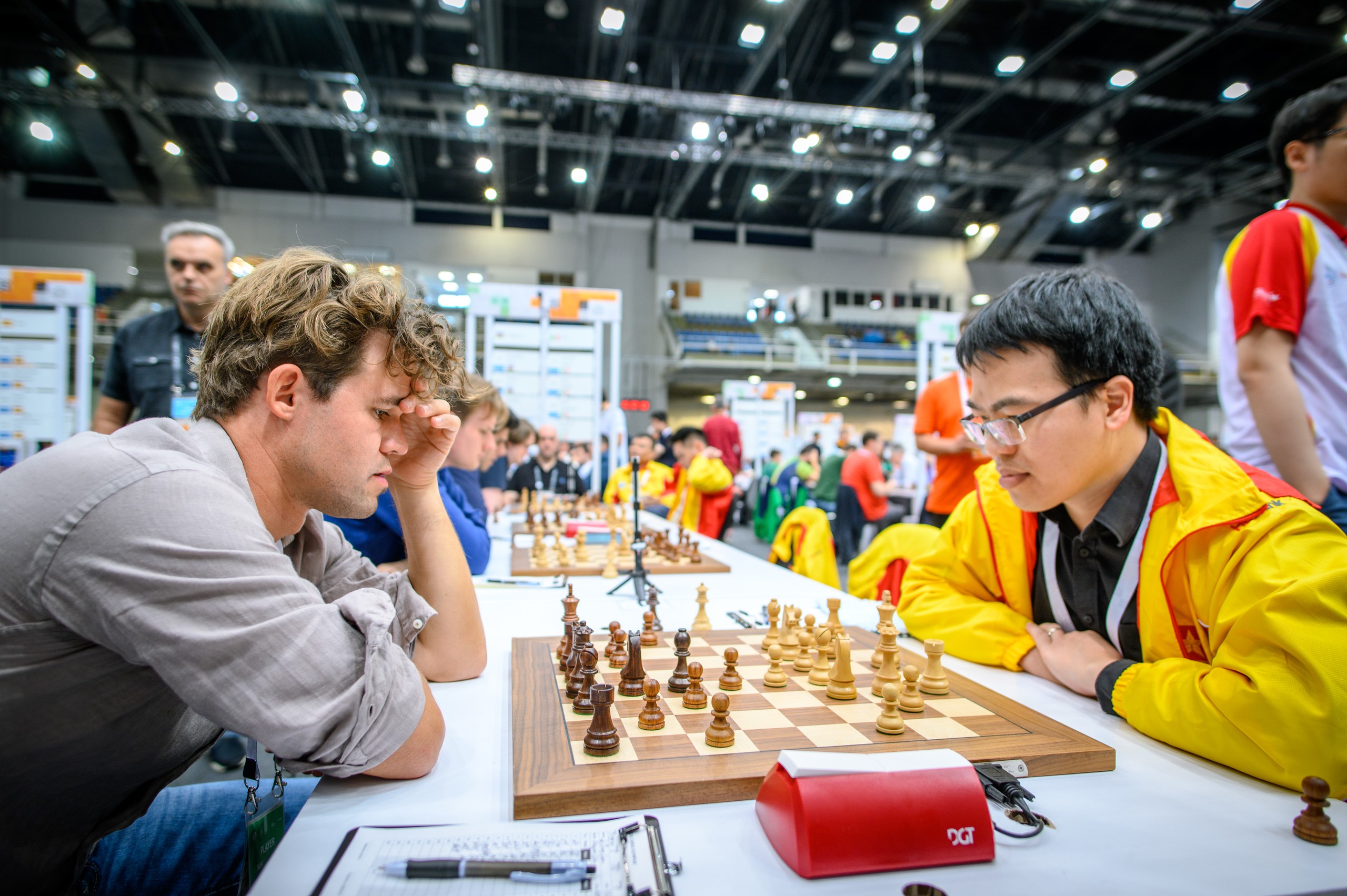 Tuyển Việt Nam cầm hòa Na Uy của "vua cờ" Carlsen tại Olympiad