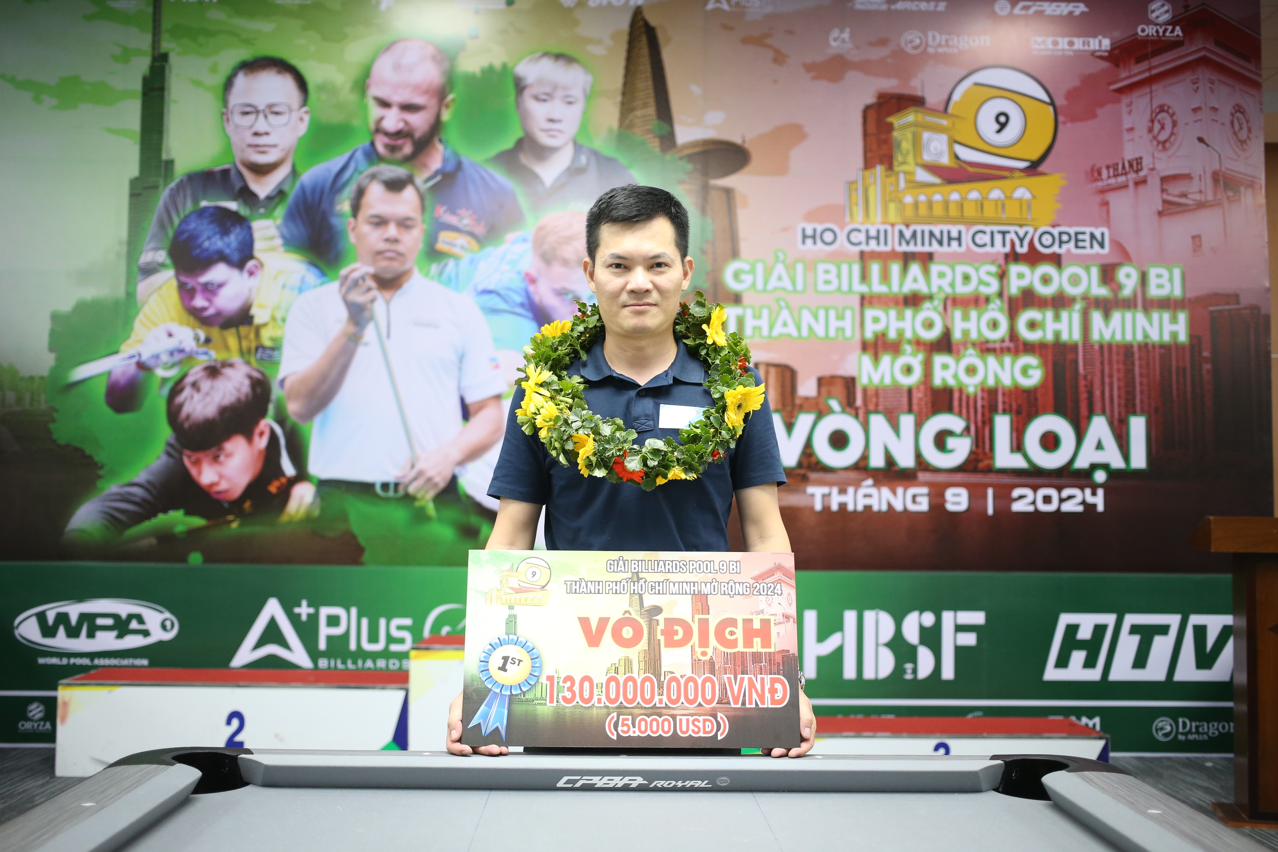 Yu Si Li vô địch vòng loại Giải billiards pool HCMC Open 2024