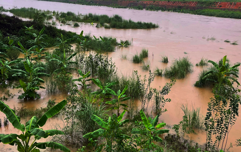 Lũ trên sông Hồng đang lên rất nhanh, có nơi trên mức báo động 3 tới 3,7 m