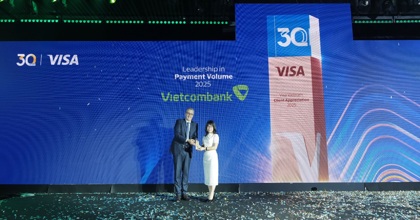 Vietcombank được Tổ chức thẻ quốc tế Visa vinh danh với 8 giải thưởng