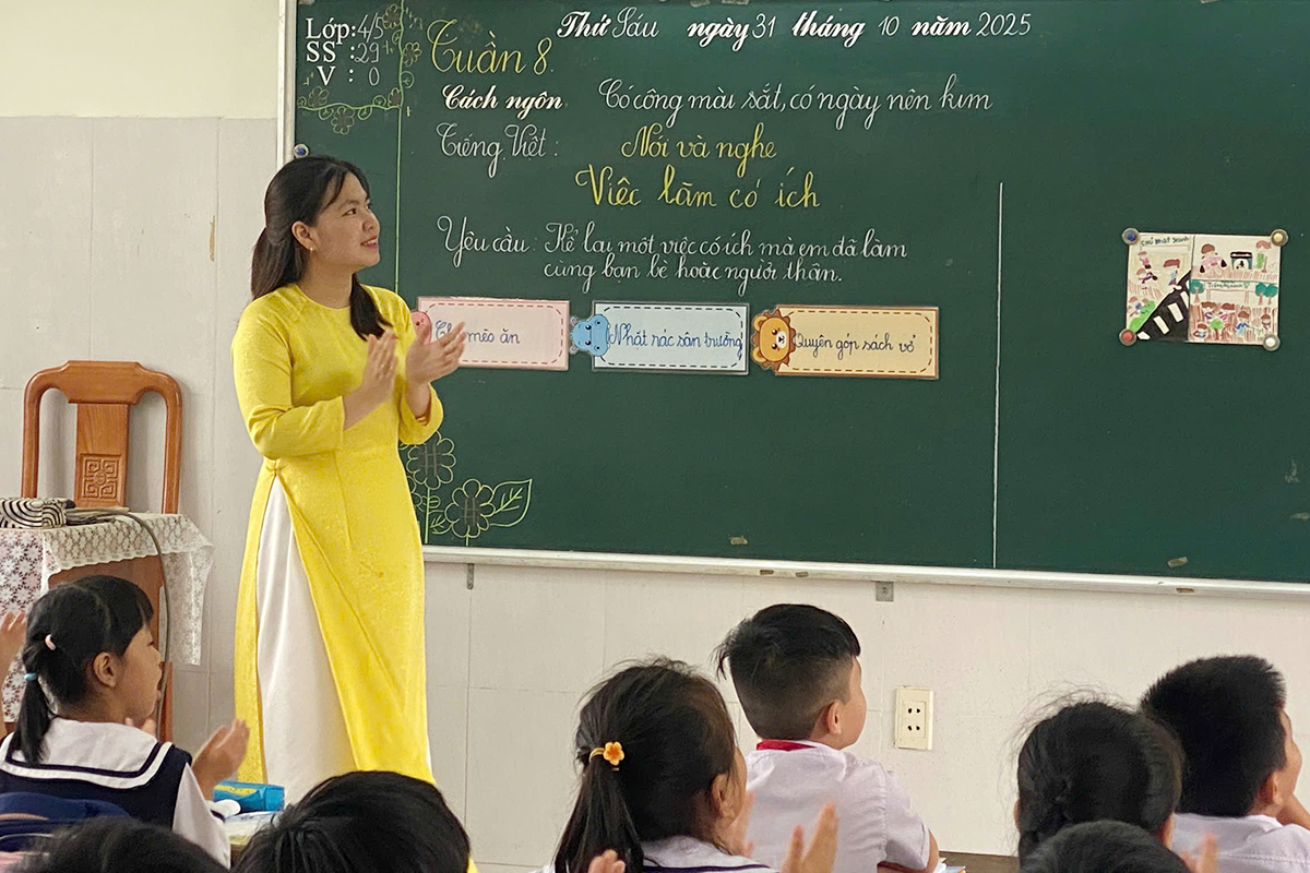 Touching letter from Vo Thi Sau Primary School on Vietnamese Teachers' Day