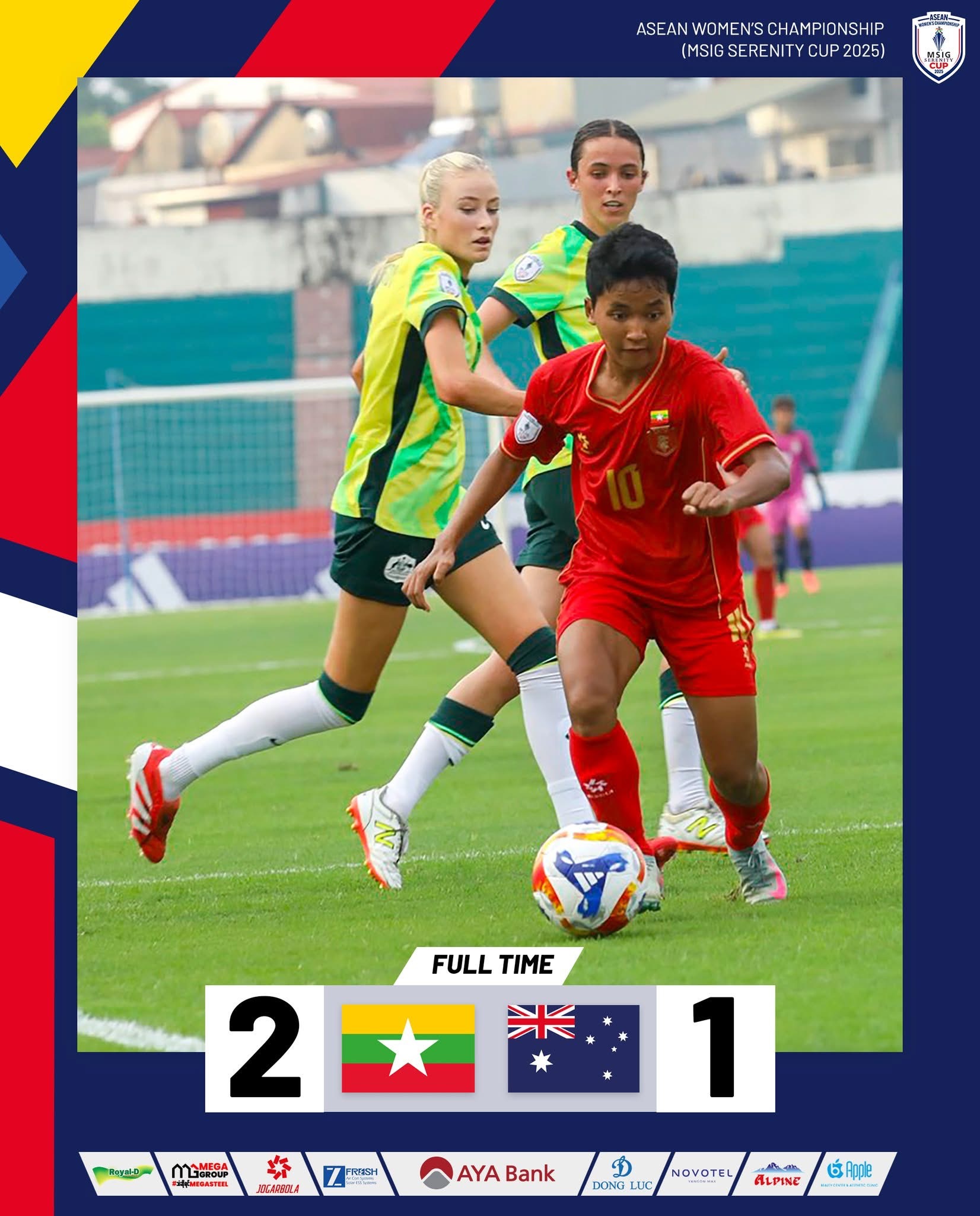 Tạo địa chấn, tuyển nữ Myanmar hạ gục Úc tại ASEAN Cup 2025