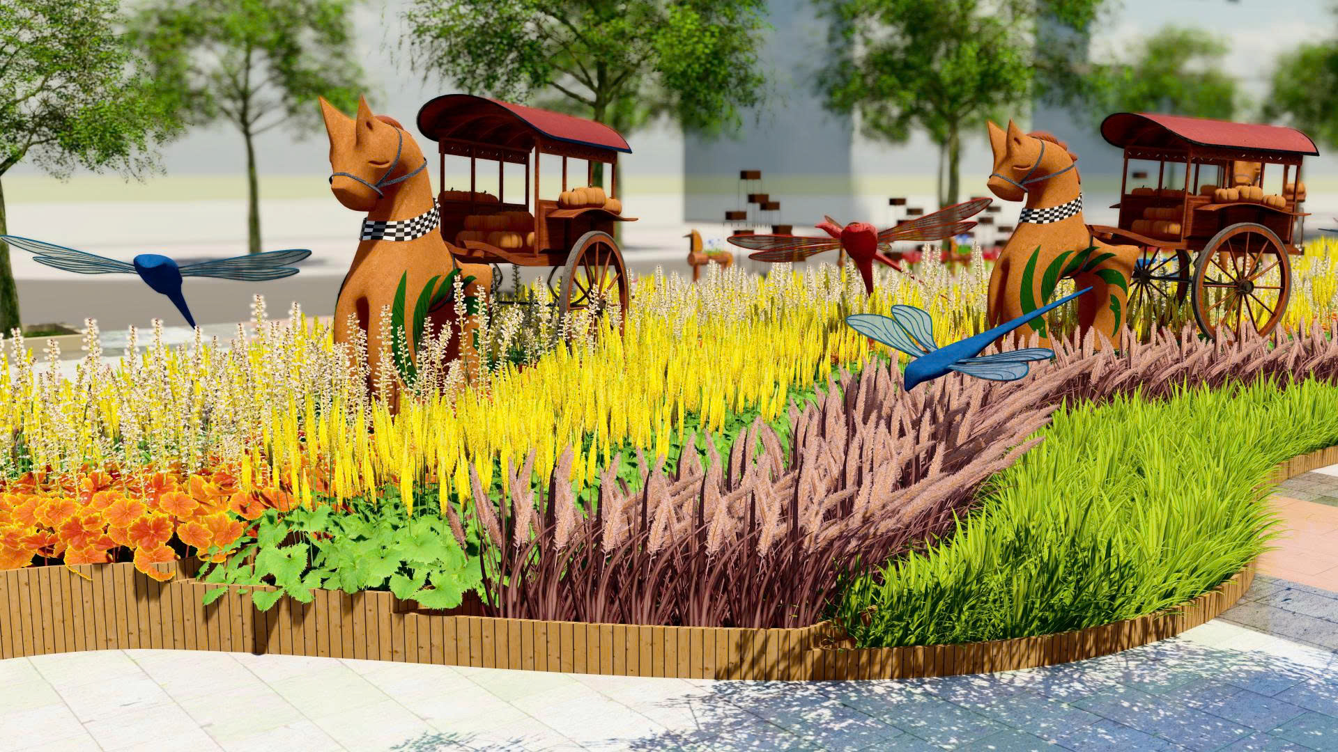 Hästmaskoten för Nguyen Hue Flower Street under Tet Binh Ngo 2026 har ...