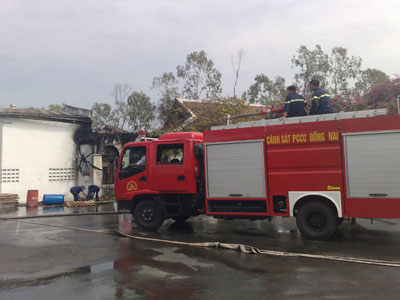 Đồng Nai: Cháy nhà máy sản xuất thức ăn gia súc Proconco