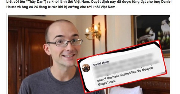 Không có việc Bộ Ngoại giao trục xuất ông Daniel Hauer