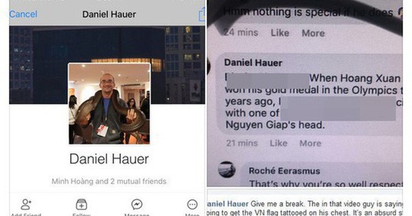 Daniel Hauer đã đến làm việc về việc xúc phạm Đại tướng Võ Nguyên Giáp