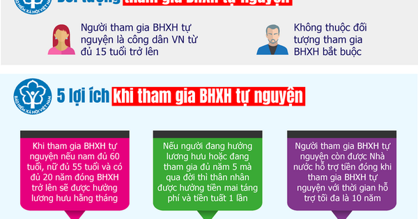 [Infographic] Tham gia bảo hiểm xã hội tự nguyện có quyền lợi gì?