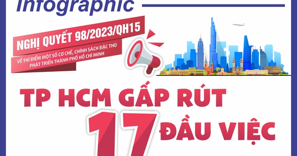 Infographic: 17 đầu việc TP HCM làm ngay để thực hiện Nghị quyết số 98/2023/QH15