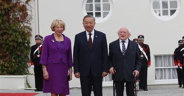 Tổng thống Ireland chủ trì lễ đón Tổng Bí thư, Chủ tịch nước Tô Lâm