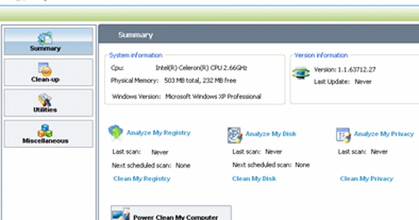 Làm sạch máy tính với COMODO