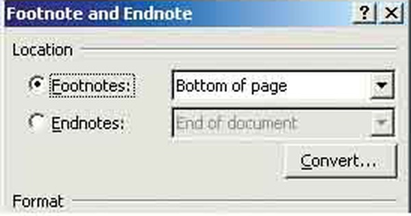 Chuyển nhanh Footnote thành Endnote