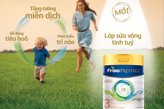 Friso Prestige với công thức dinh dưỡng từ “Lớp sữa vàng tinh túy” giúp ...