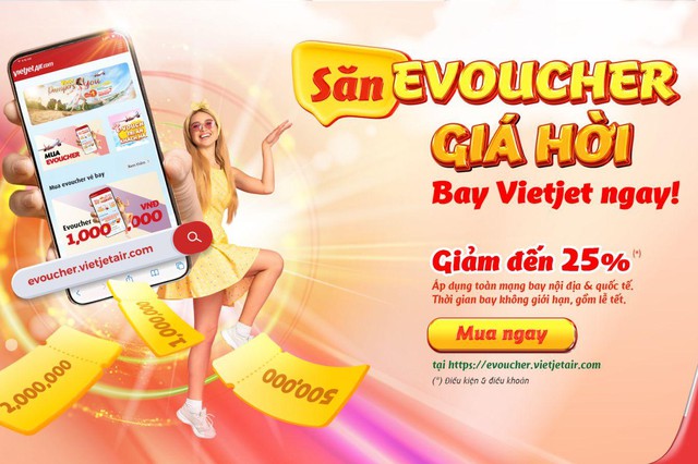 Mua ngay bay liền với E-Voucher Vietjet | Thị trường NLD
